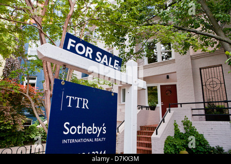 Sotheby's Realty house sale sign - Washington, DC USA Stock Photo ...