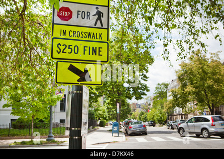 City Pedestrian Crosswalk sign Stock Photo - Alamy