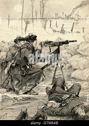 French machine gun WWI Stock Photo - Alamy