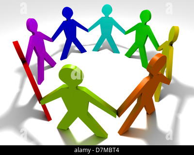 paper chain people Stock Photo - Alamy