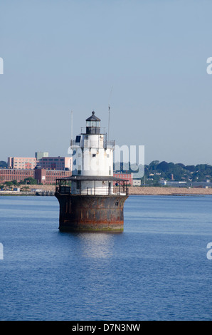 Massachusetts, New Bedford. Butler Flats Light, spark plug style ...