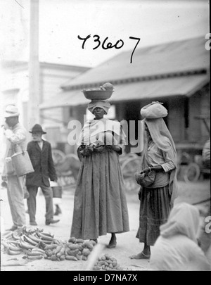 A market scene in Paramaribo, British Guiana, in 1922, capturing local ...