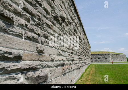 New York, Oswego. Fort Ontario State Historic Site. Military soldier's ...