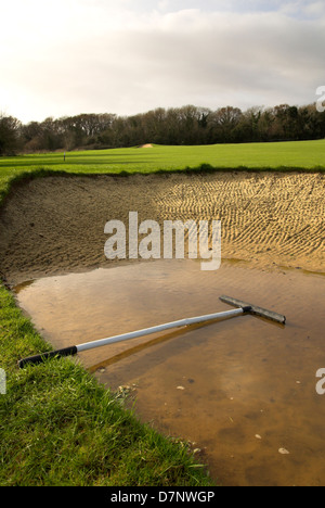 A long period of rain brings a waterlogged golf course on the south ...