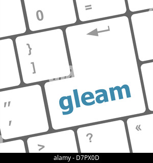 gleam word on computer pc keyboard key Stock Photo - Alamy