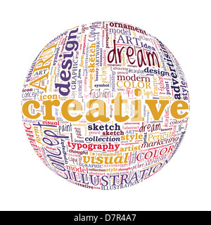 Visual arts word cloud concept. Vector illustration Stock Vector Art ...