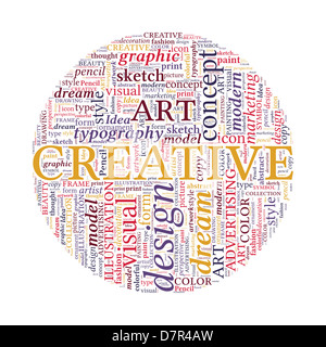 Word cloud in the shape of a circle with B2B words Stock Photo - Alamy