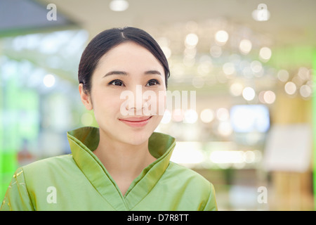 Restaurant/Hotel Hostess in Traditional Chinese Clothing, View From ...