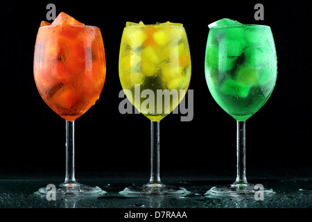 nice color drinks with ice Stock Photo - Alamy