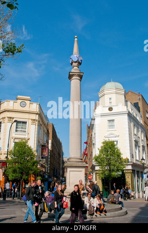 Seven Dials sundial pillar, Covent Garden, West End, London, England ...