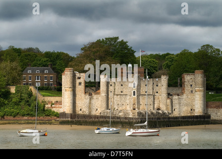 Upnor village Kent UK. From across the river Medway seen from Chatham ...