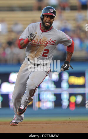Los Angeles Angeles center fielder Bryce Teodosio makes a play during ...