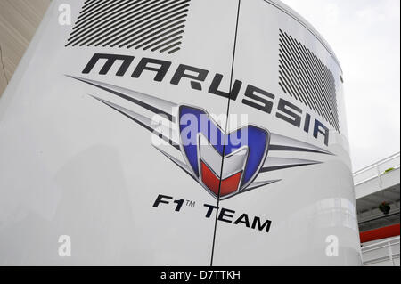 Marussia F1 Team logo. Formula One Testing, Day Two, Friday 1st March ...