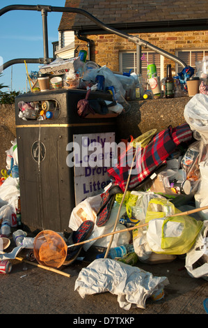 paper and plastic bags packages with food on the table Stock Photo - Alamy