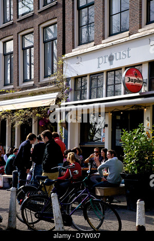 Bar with people drinking, Amsterdam, Netherlands Stock Photo - Alamy