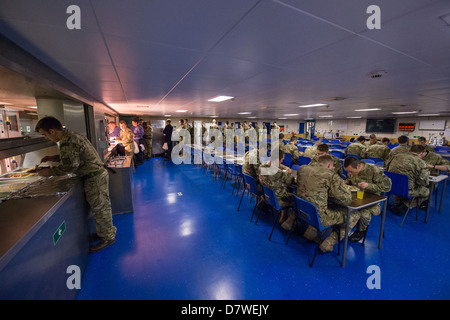 The main Junior rates Dining Room onboard Royal Navy Assault Ship HMS ...