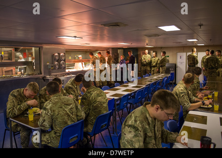 The main Junior rates Dining Room onboard Royal Navy Assault Ship HMS ...