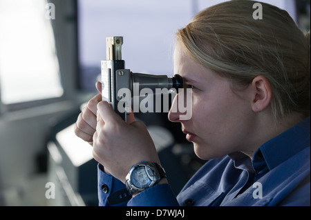 Bridge activity onboard Royal Navy Type 45 destroyer HMS Diamond D45 ...