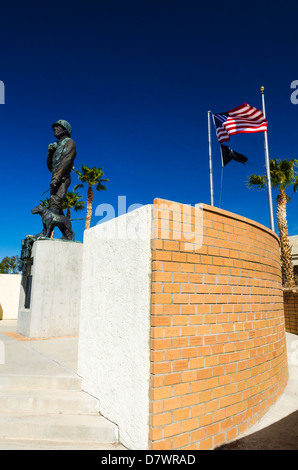 Statue of General Patton and memorial wall, General Patton Memorial ...