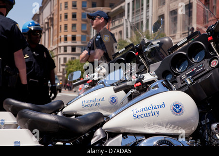 Homeland Security police motorcycle - Washington, DC USA Stock Photo ...