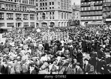 May Day Crowd in Union Square Stock Photo - Alamy