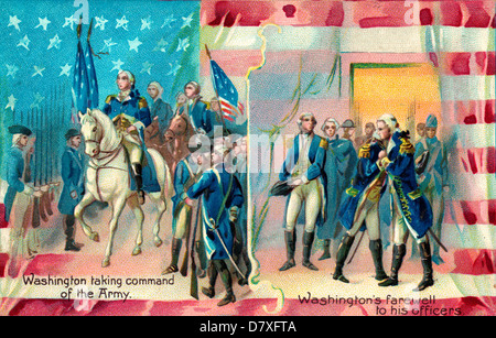 George Washington Taking Command of Army, 1775 Stock Photo - Alamy