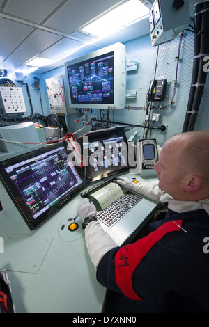Ships Damage Control Exercise onboard Royal Navy Type 45 destroyer HMS ...