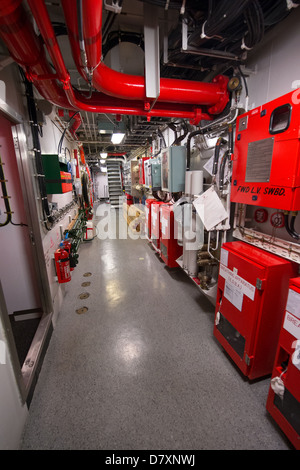Ships Damage Control and Firefighting Lockers onboard Royal Navy Type ...