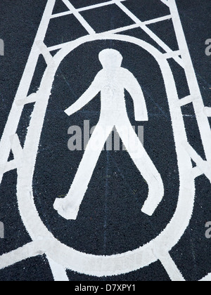 Pedestrian walkway on tarmac UK Stock Photo - Alamy