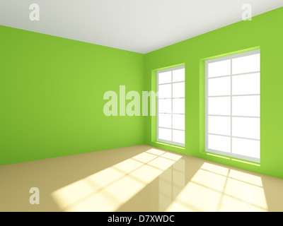 Empty - Clean green modern room japanese style Stock Photo - Alamy