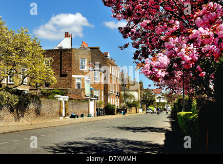 Riverside at Chiswick Mall west London UK Stock Photo - Alamy
