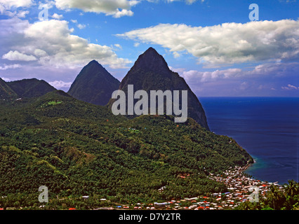 The Grand Piton, St. Lucia, Caribbean sea, West Indies Stock Photo - Alamy
