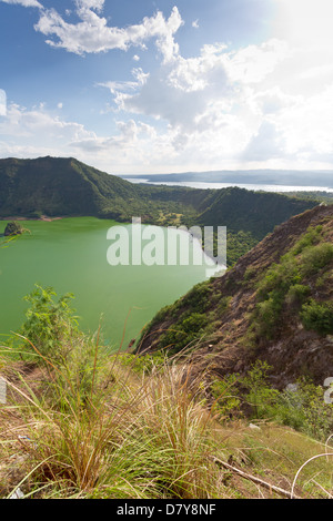 View over the Crater Lake of the Volcano Taal in the Philippines Stock ...