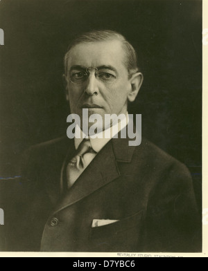 A portrait of President Woodrow Wilson, captured during his time in ...
