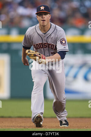Houston Astros Matt Dominguez (30) doubles in the second inning of a ...