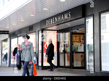 Debenhams Department store entrance Worthing UK Stock Photo - Alamy