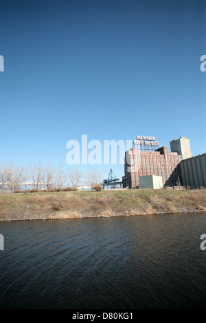 The Iconic Five Roses Flour building in Montreal, Quebec Stock Photo ...