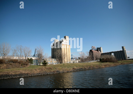 The Iconic Five Roses Flour building in Montreal, Quebec Stock Photo ...