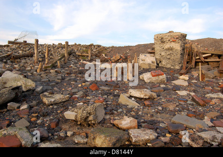 Pier remains at Craigendoran on the Firth of Clyde, Scotland Stock ...