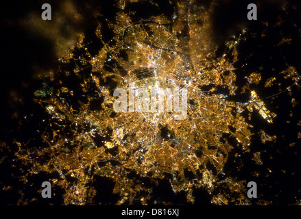 Satellite image of Paris, France at night Stock Photo - Alamy