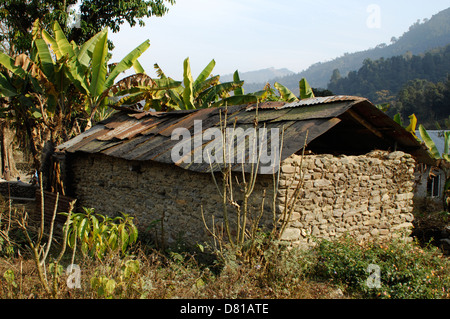 Nepal. typical small houses in Rural nepal Stock Photo - Alamy