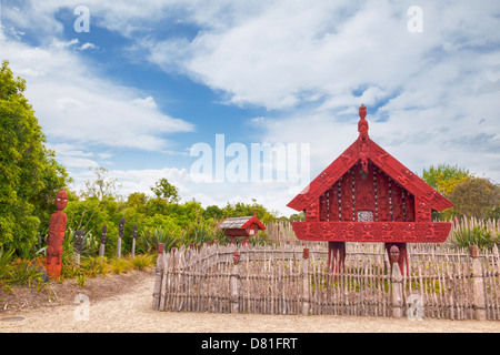 Maori storehouse or pataka, at Hamilton Gardens Maori Garden, Hamilton ...