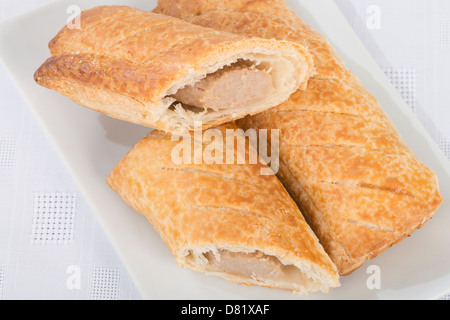 Pork roll - spicy sausage meat with chillies and beans in puff pastry ...