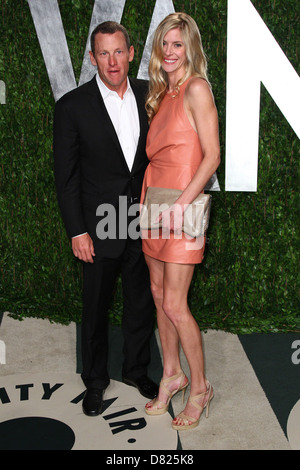 Lance Armstrong, Anna Hansen 2012 Vanity Fair Oscar Party at Sunset ...