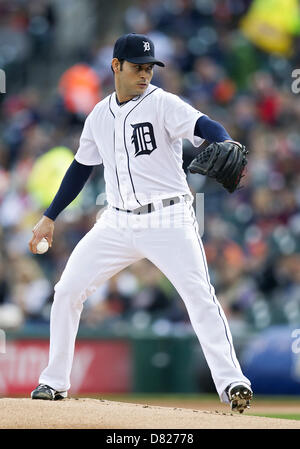Detroit Tigers starting pitcher Anibal Sanchez watches as Kansas City ...