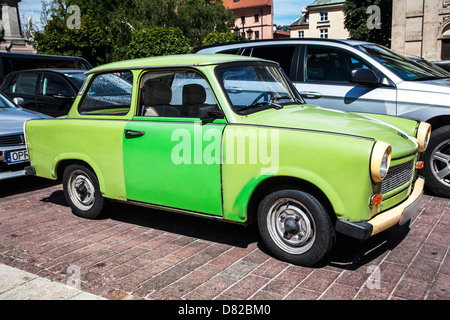 A Trabant or "Trabi," the car made in the former East Germany Stock ...