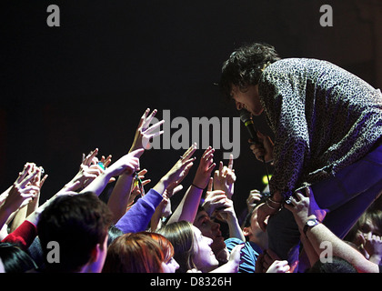 Johnny Lloyd of Tribes performing live onstage during the NME Award ...