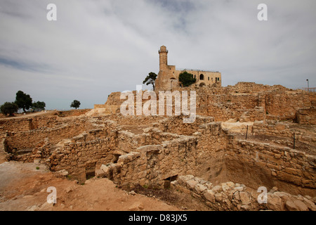 View of Nabi Samwil mosque built over the tomb of Samuel the ...