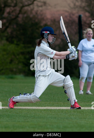 University sport, ladies cricket batter Stock Photo - Alamy