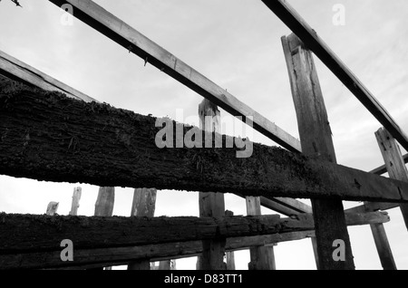 Pier remains at Craigendoran on the Firth of Clyde, Scotland Stock ...